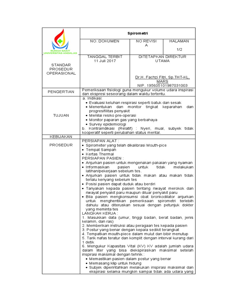 SPO Spirometri | PDF