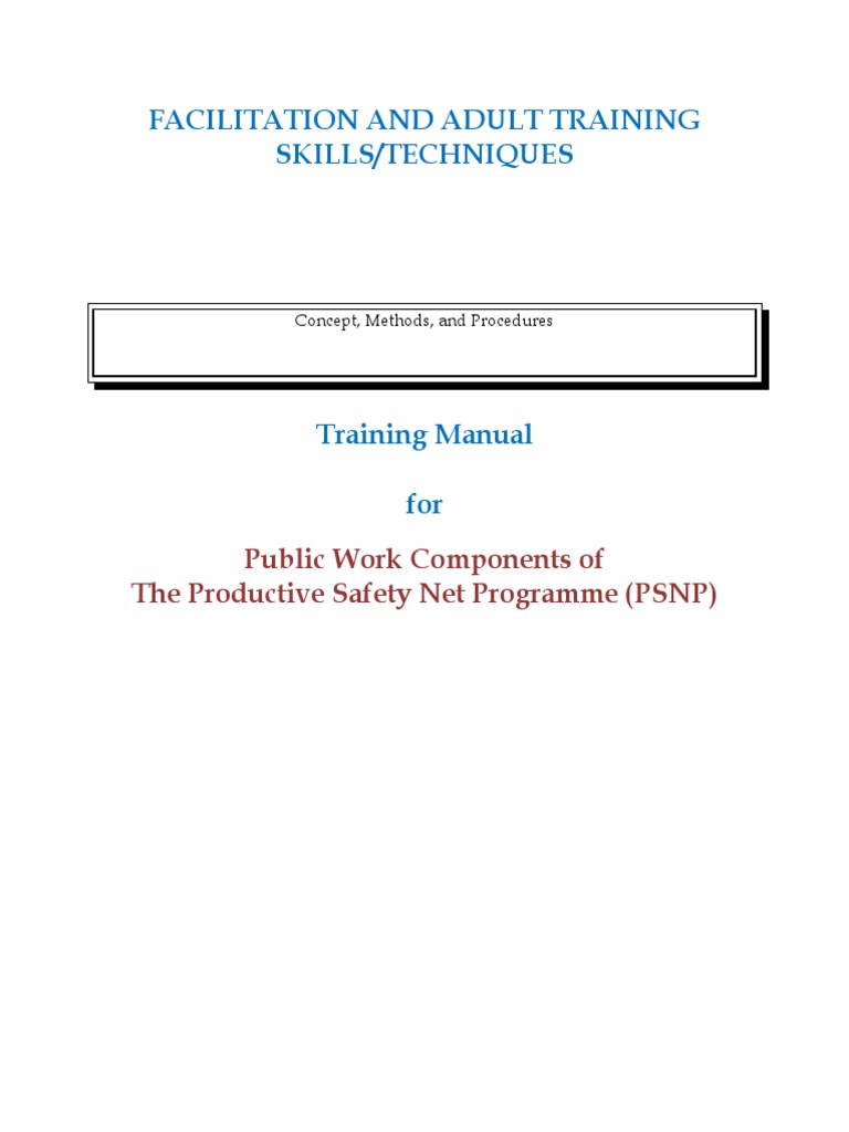 Facilitation and Adult Training Skills-Tot-manual- Revised | PDF ...
