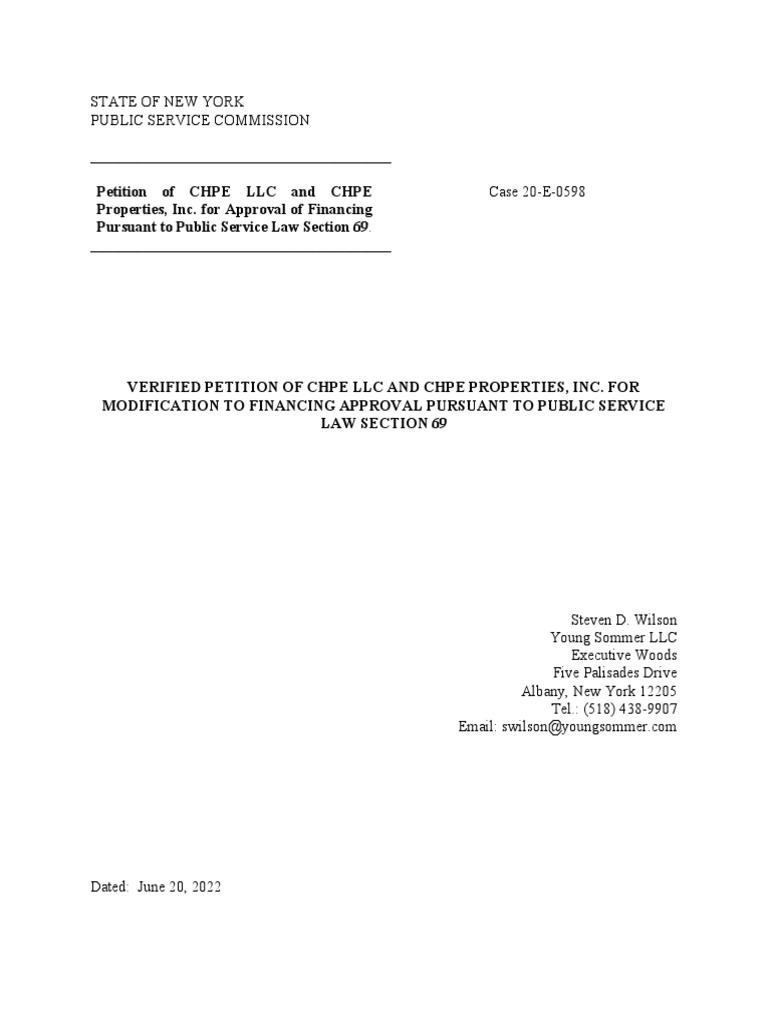 CHPE Petition For More Debt | PDF | Sustainable Energy | Greenhouse Gas