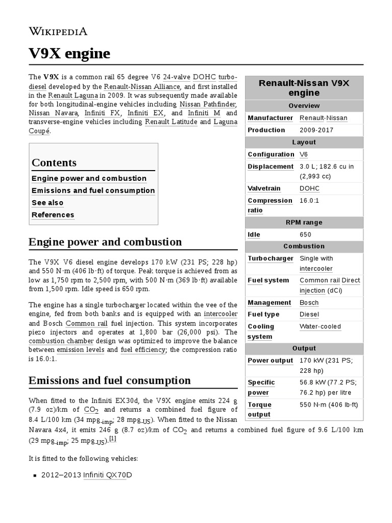 V9X Engine | PDF | Diesel Engine | Motor Vehicle