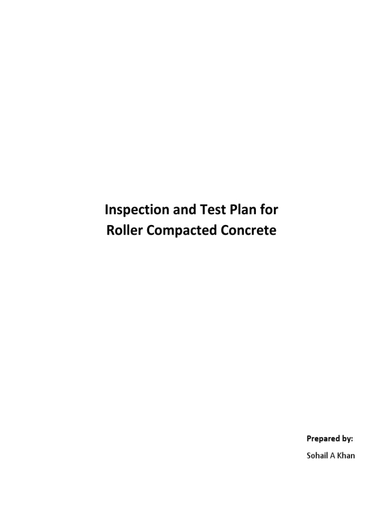 1 - ITP For Roller Compacted Concrete | PDF | Concrete | Construction ...