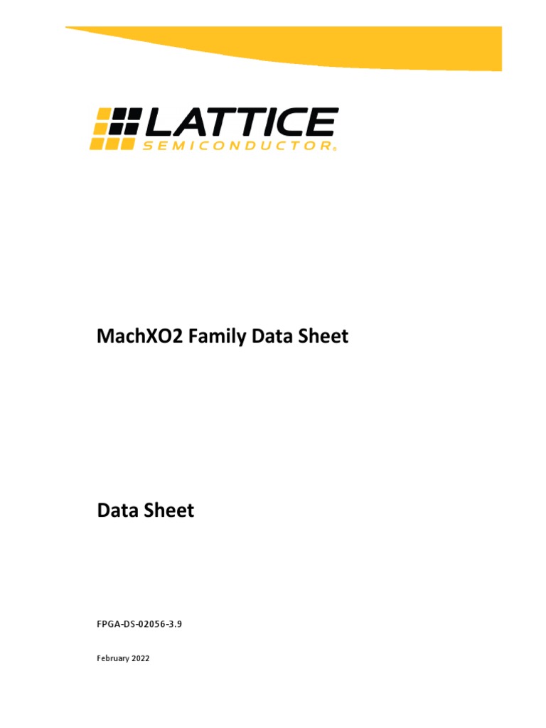 FPGA DS 02056 3 9 MachXO2 Family Data Sheet | PDF | Random Access Memory | Flash Memory