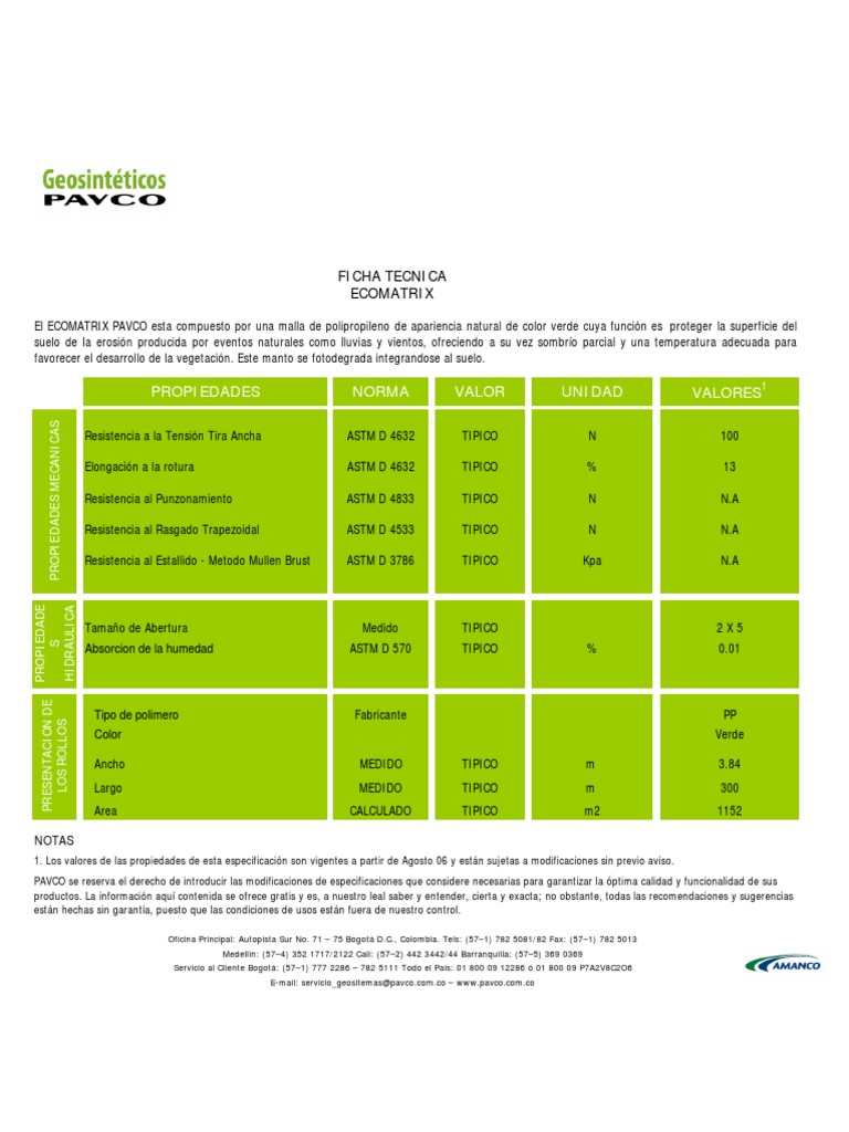 PAVCO ECOMATRIX May07 | PDF