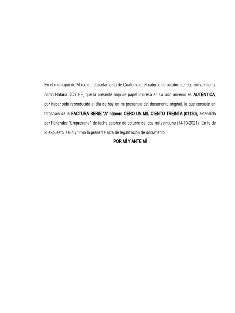33 Factura de Gastos Funerarios | PDF