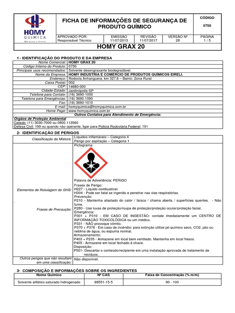 Fispq - Homy Grax 20 | PDF | Combustão | Natureza