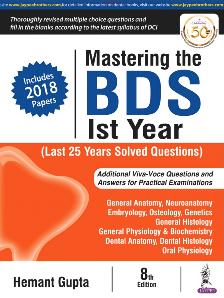 2019 - Hemant Gupta - Mastering The BDS 1st Year, 8th Ed | Download ...