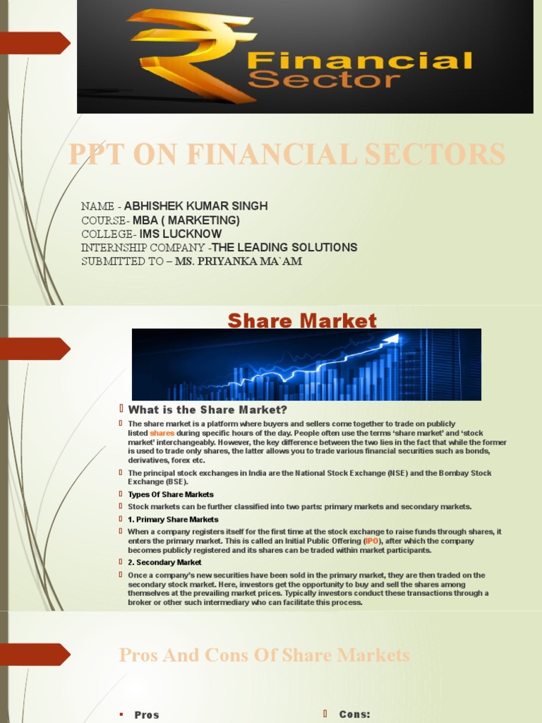PPT ON FINANCIAL SECTORS | PDF