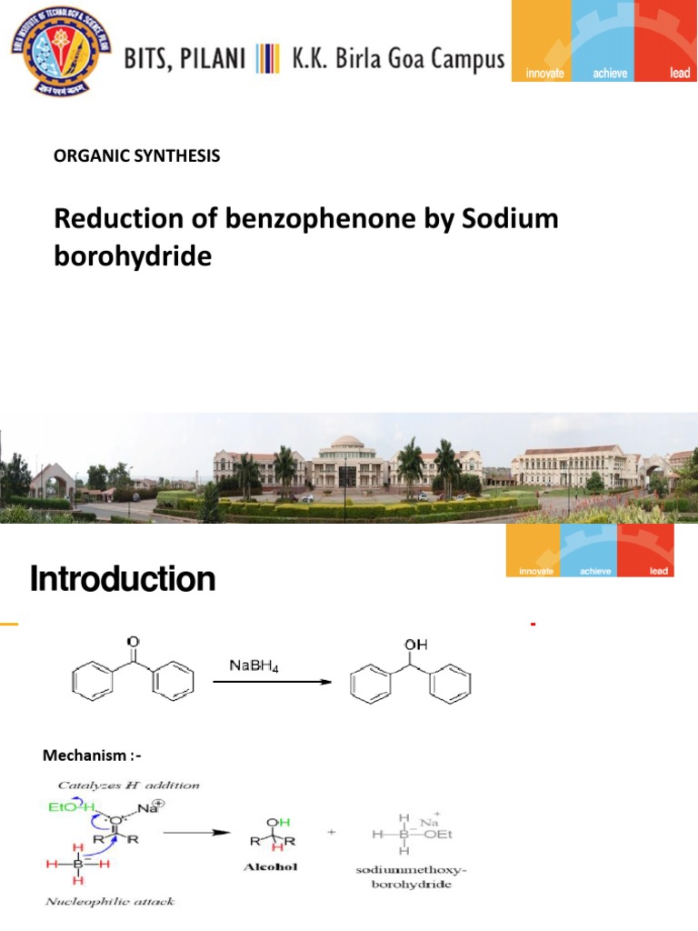 Benzophenone Reduction Sodium Borohydride Mechanism