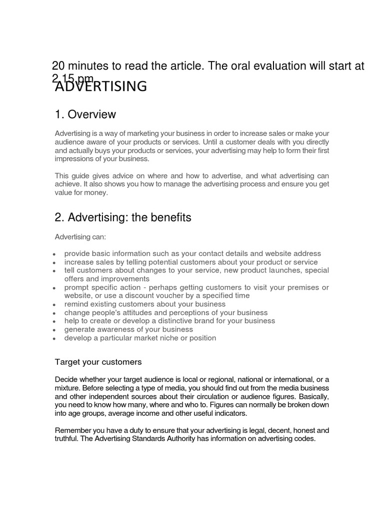 Advertising PDF | PDF