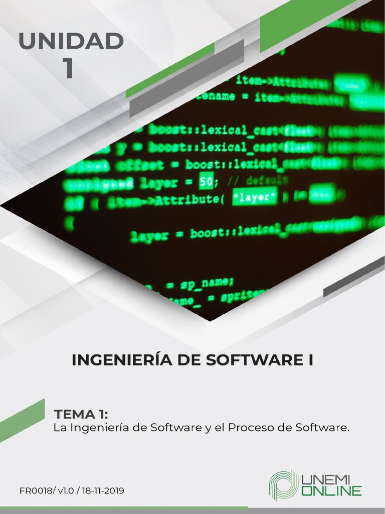 Unidad 1 Ingeniería de Software | PDF | Software | Ingeniería de software