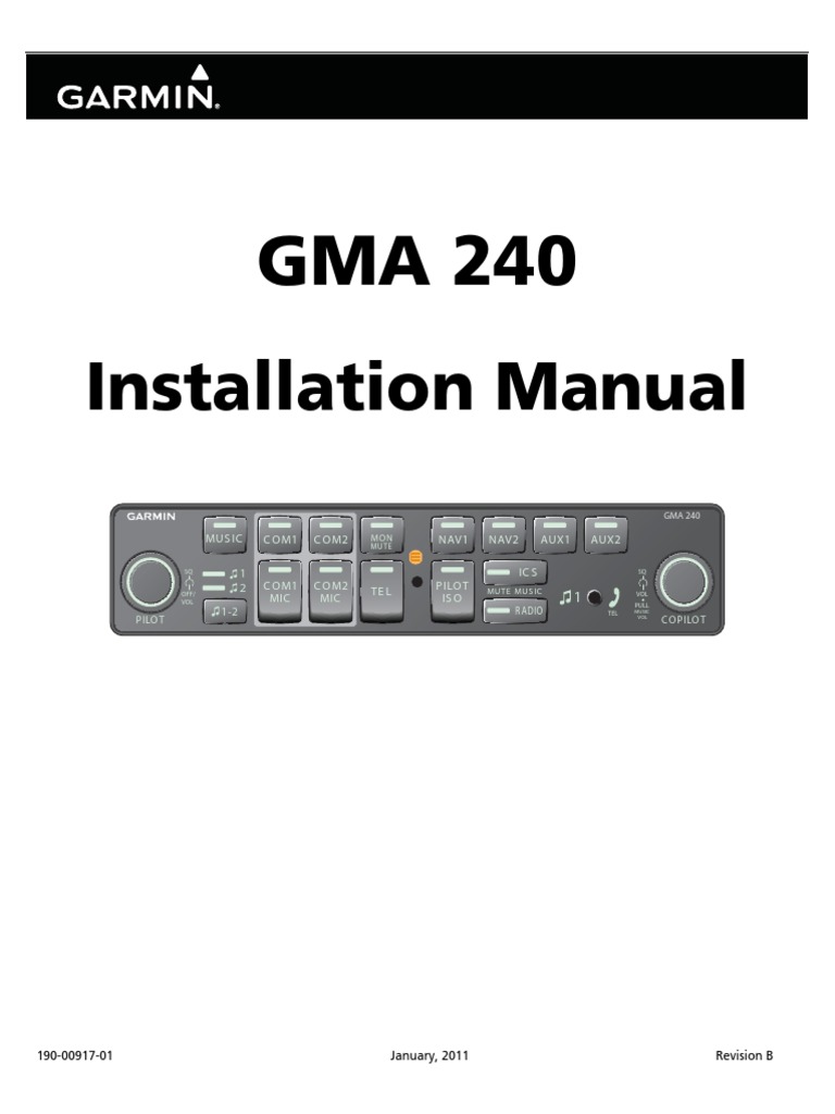 GMA 240 Inst Manual | PDF | Electrical Connector | Headphones
