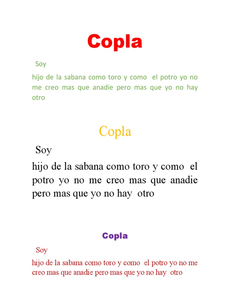 Copla | PDF
