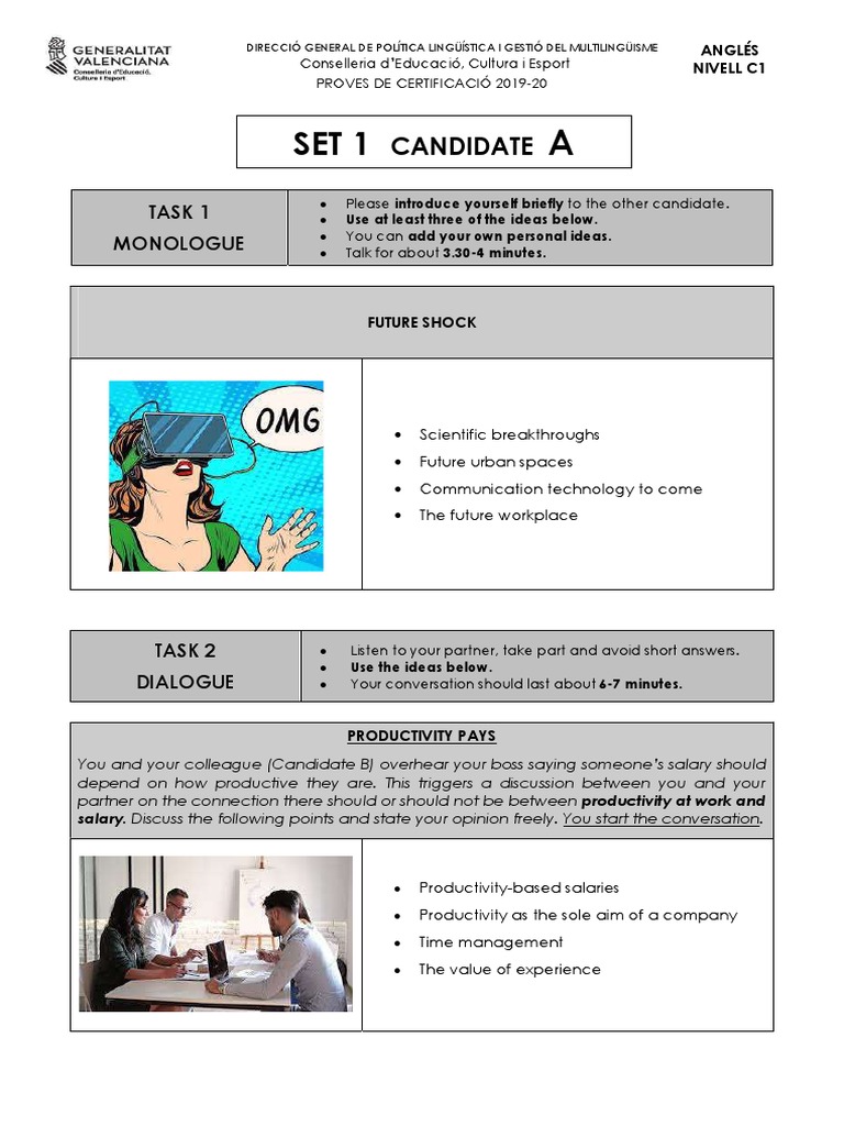 C1 English Certification Tasks | PDF | Fluency | Cognition