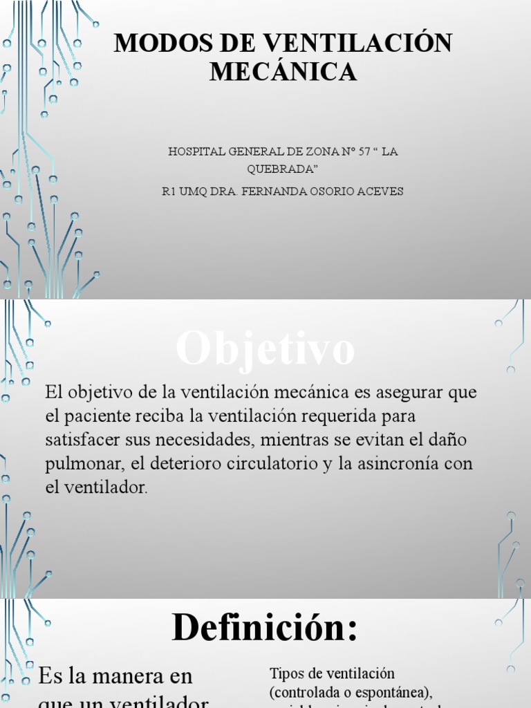 Modos de Ventilación Mecánica | PDF | Neumología | Sistema respiratorio