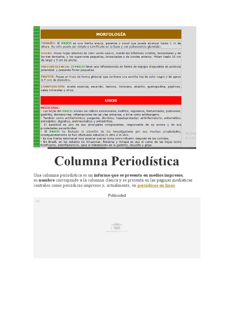 Columna Periodistica | PDF | Periódicos | Periodismo