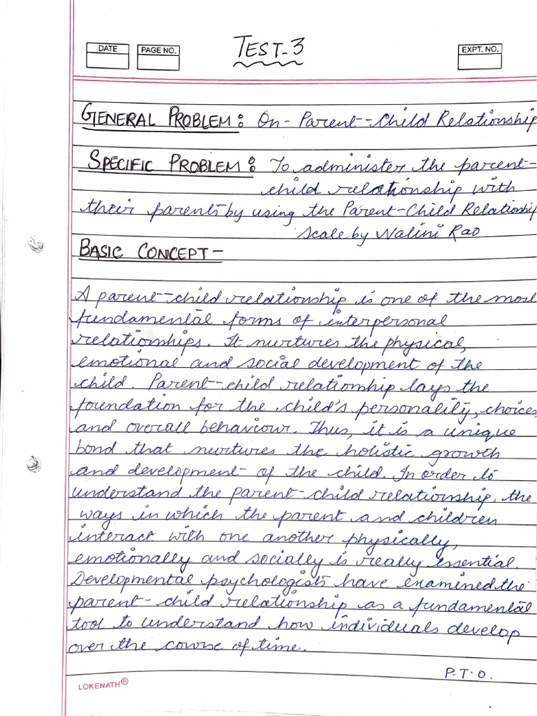 Parent-Child Relationship Survey | PDF