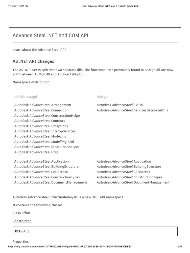 Help - Advance Steel .NET and COM API - Autodesk | PDF | Component ...