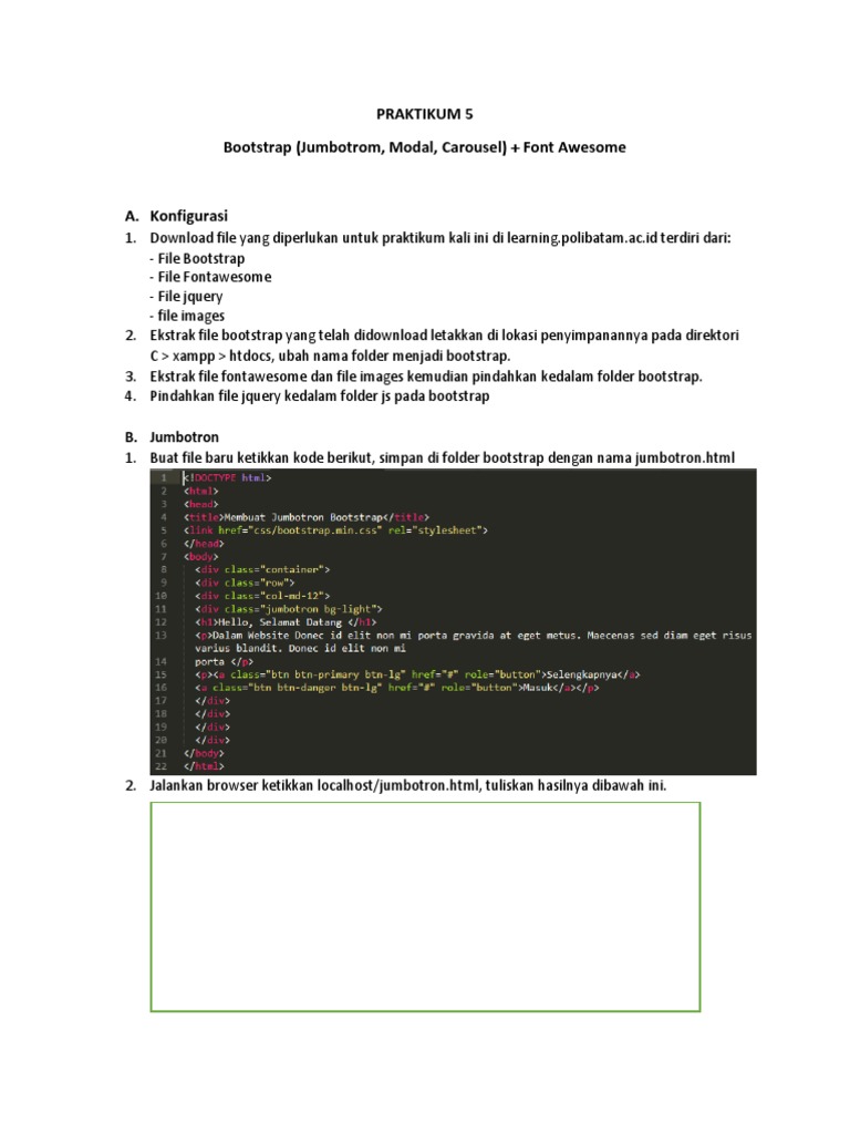 P5. Bootstrap+Font Awesome | PDF P5. Bootstrap+Font Awesome | PDF