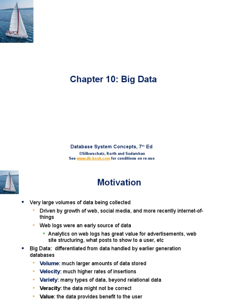 Chapter 10: Big Data: Database System Concepts, 7 Ed | PDF | Databases | Apache Hadoop