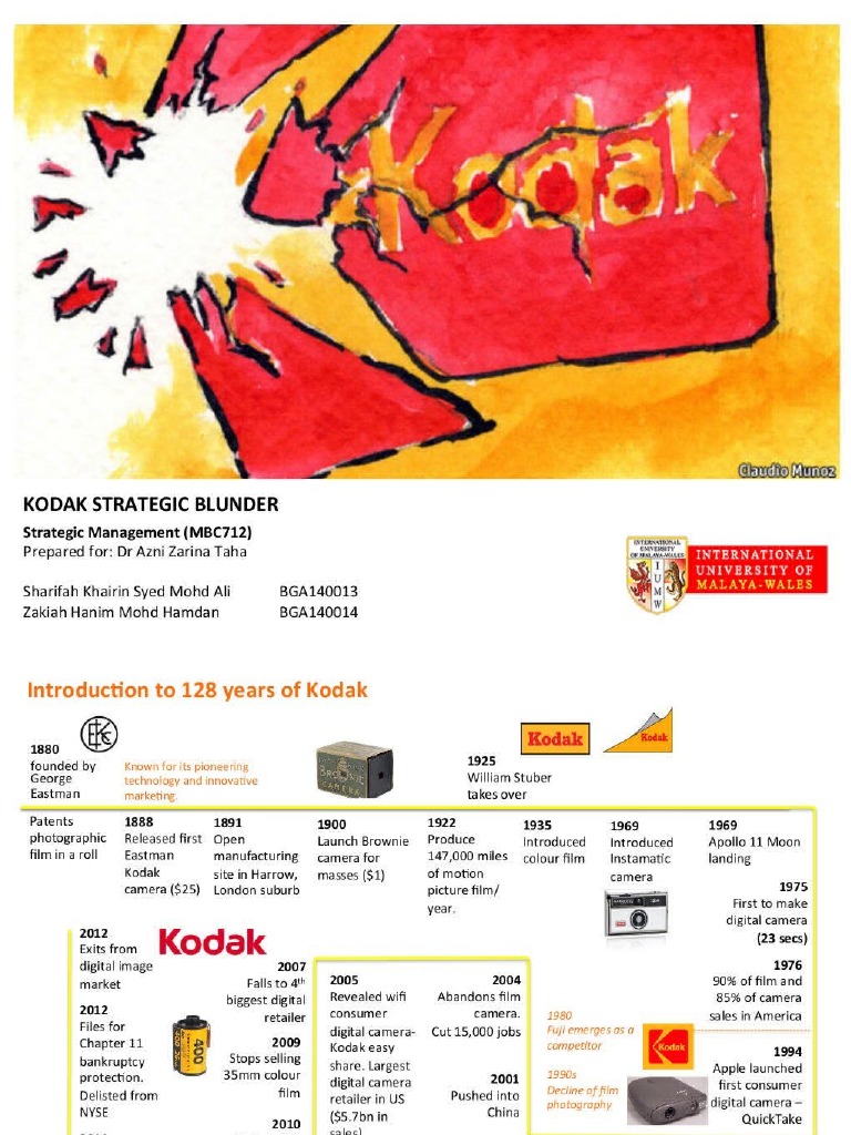 Kodak Strategic Management Strategic Blunder Case Study | PDF