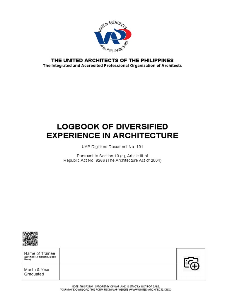 Logbook of Diversified Experience in Architecture: The United ...