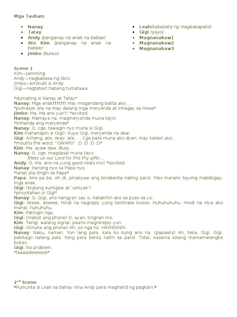 Filipino Script (Edited) | PDF