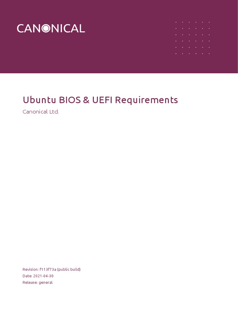 Ubuntu Bios Uefi Requirements | PDF | Microsoft Windows | Computer ...