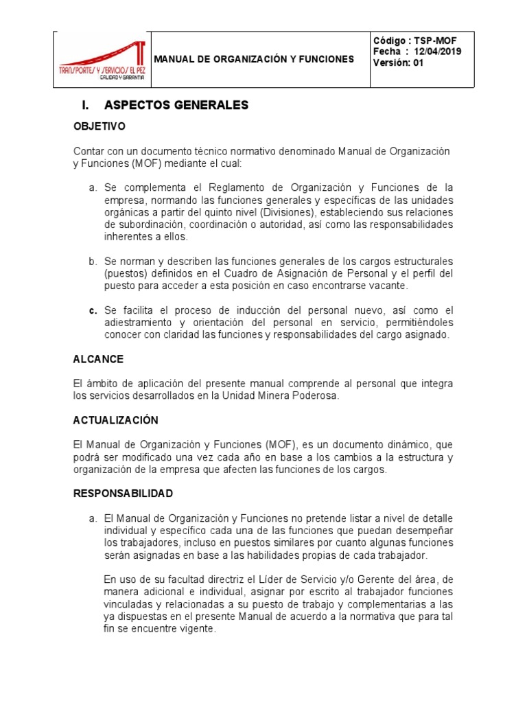 Presentacion Mof | PDF