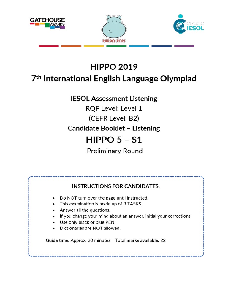 Hippo 5 S1 Listening | PDF