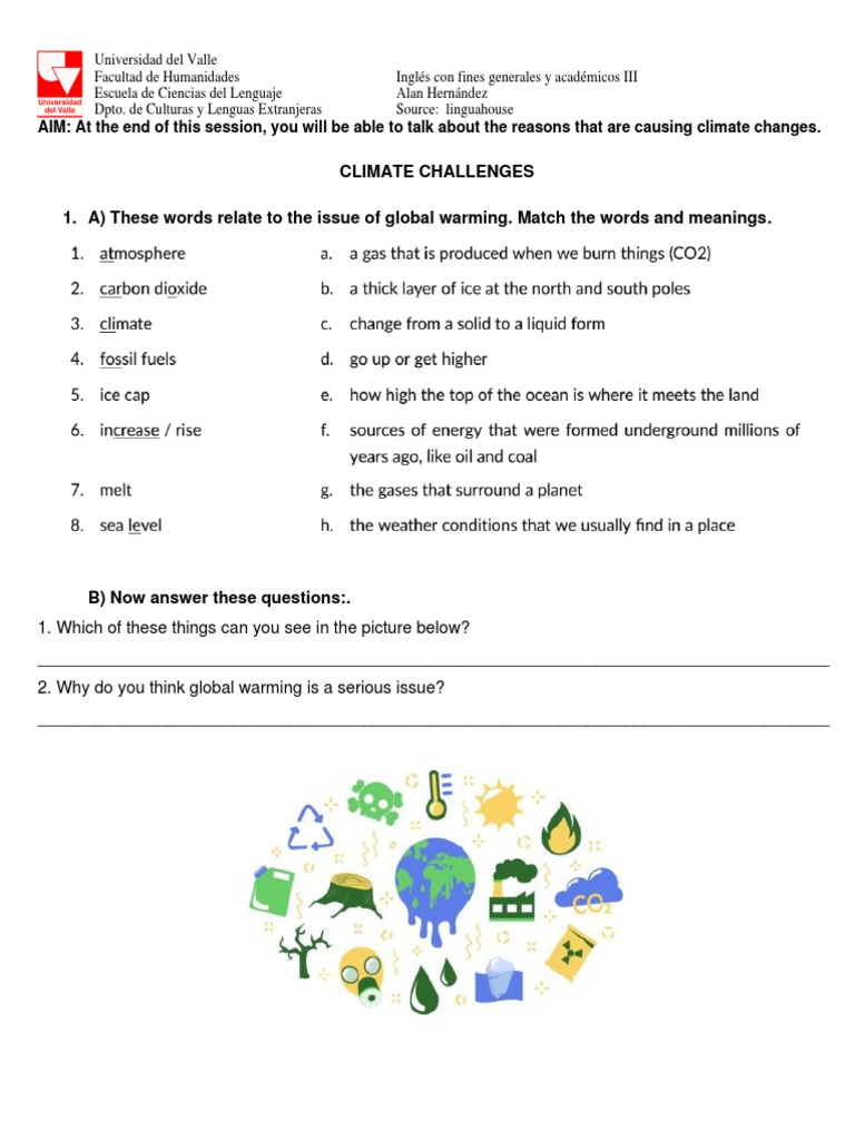 English 3 Class 2 Climate Change | PDF | Climate Change | Coal