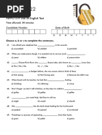 Stage 3 Hippo Exam Sample Test | PDF