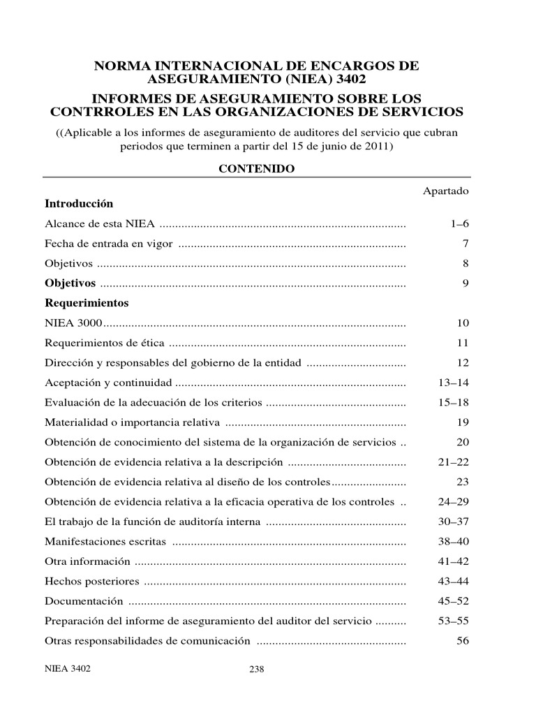 Isae 3402 | Descargar gratis PDF | Contralor | Auditoría