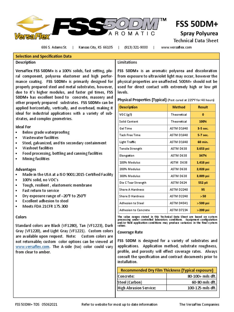 Versaflex FSS 50DM | PDF | Concrete | Steel