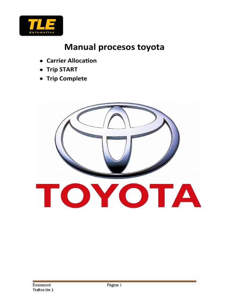 Procesos Manuales Toyota Manual | PDF | Informática