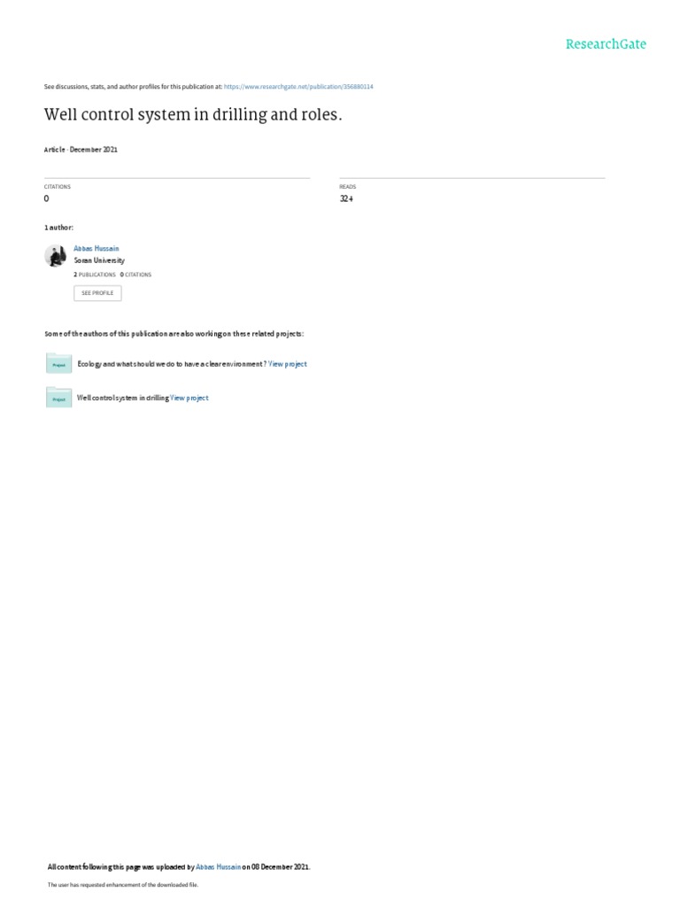 Well Control Systems in Drilling Operations | PDF | Blowout (Well ...