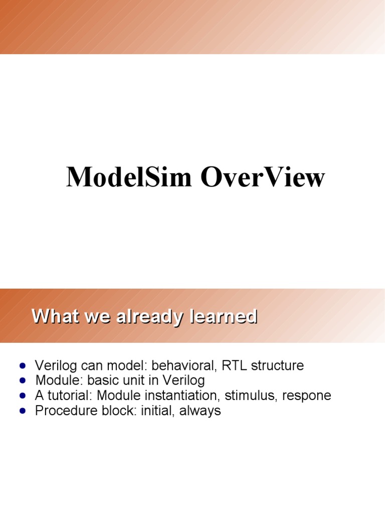 Modelsim | PDF | Hardware Description Language | Library (Computing)