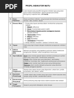 FORMAT PROFIL INDIKATOR MUTU Sesuai PMK No.30 Tahun 2022 | PDF
