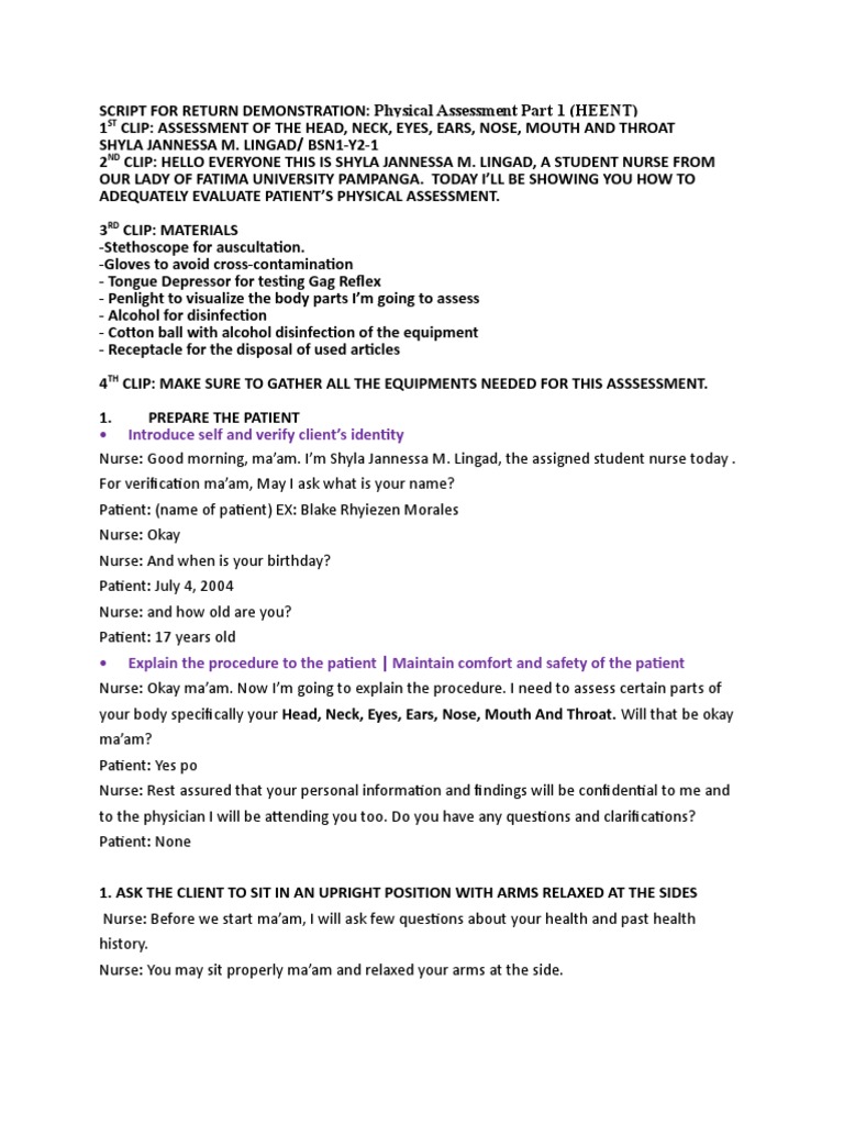 Retdem Physical Assessment | PDF | Human Anatomy | Human Head And Neck