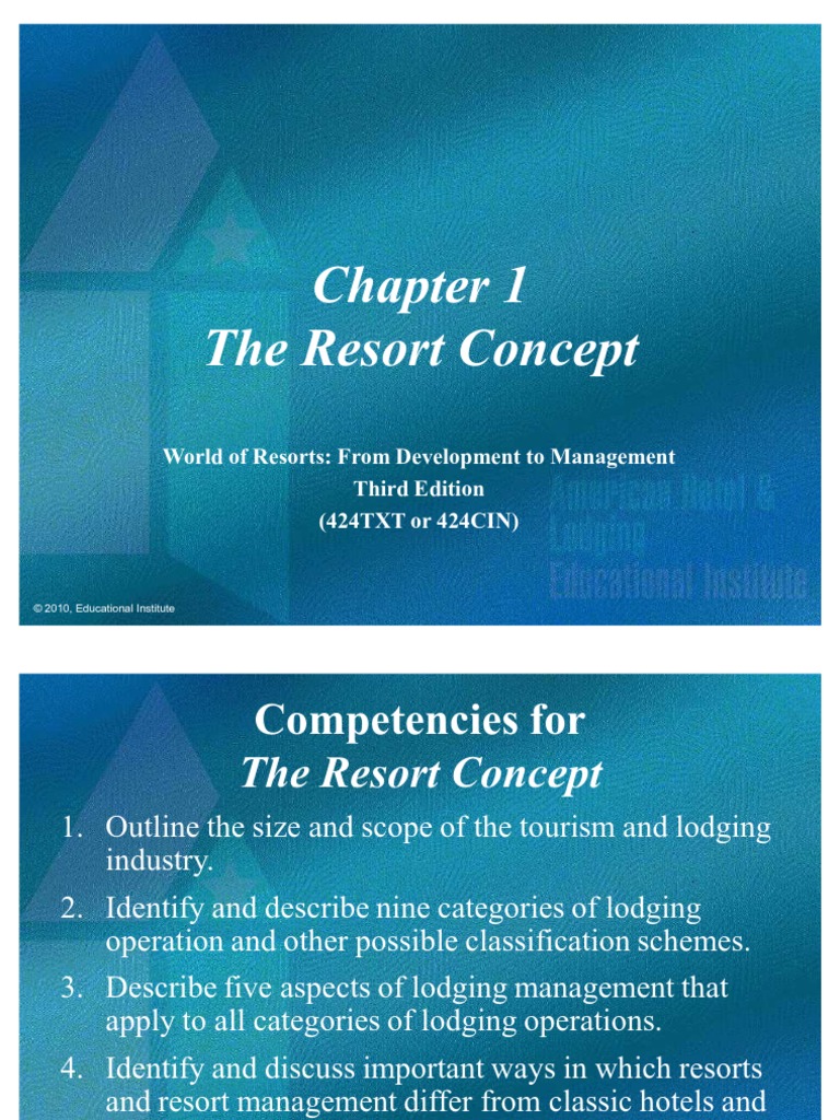 Resort Operations Chapter 1 | PDF