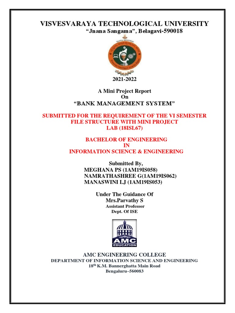 Visvesvaraya Technological University: "Jnana Sangama", Belagavi-590018 ...