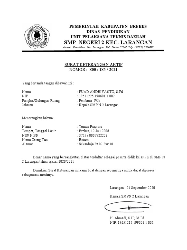 Suket Aktif Siswa | PDF