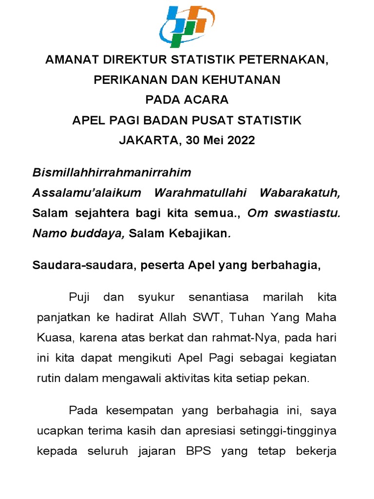 2022.05.30 (Direktur SP2K) Amanat Pembina Apel | PDF | Karier & Perkembangan