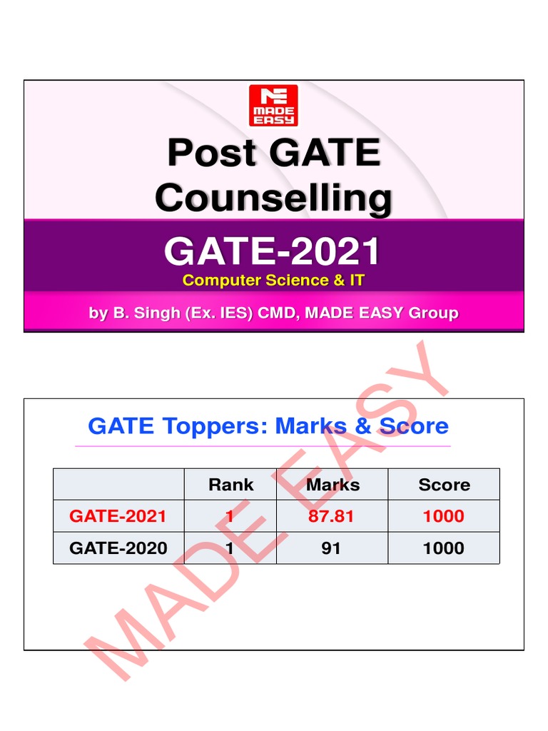 Post GATE Counselling | PDF | Higher Education | Vocational Education