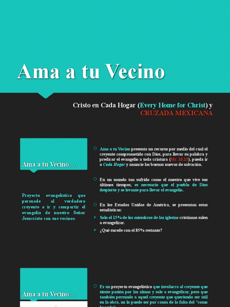 Ama A Tu Vecino | PDF | Amor | Oración