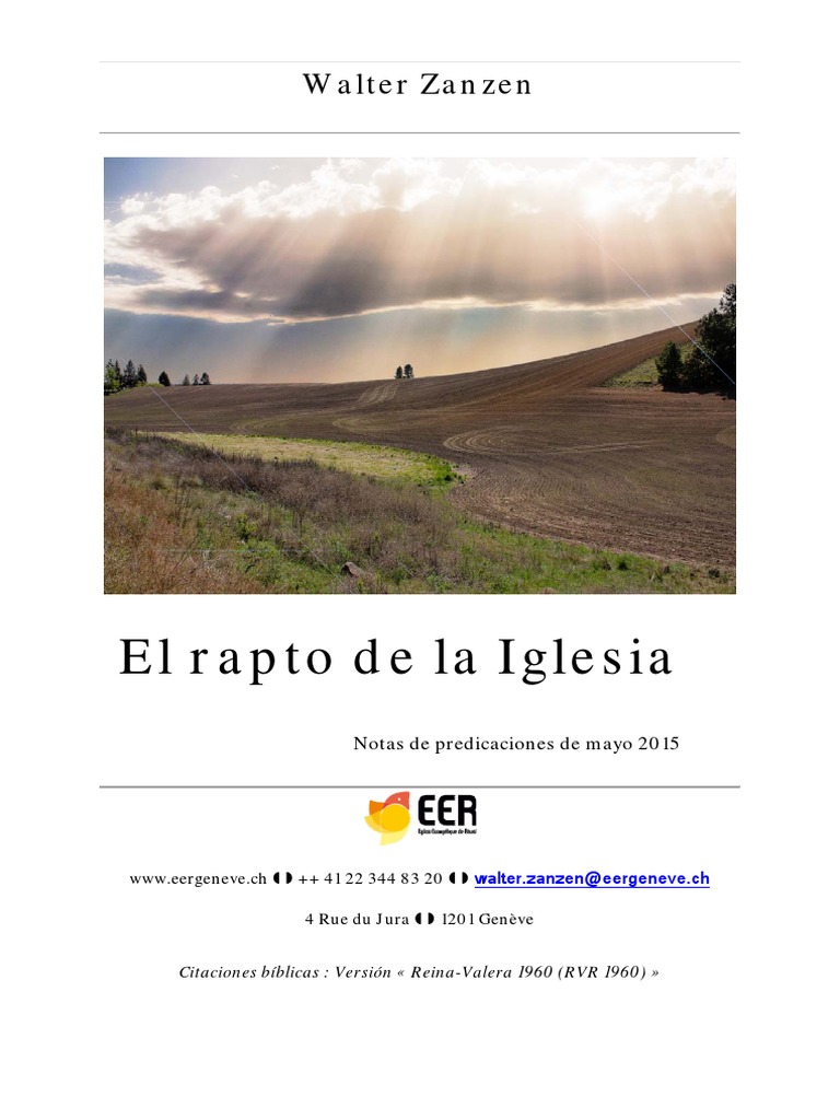 El Rapto De La Iglesia Pdf Jesús Salvación