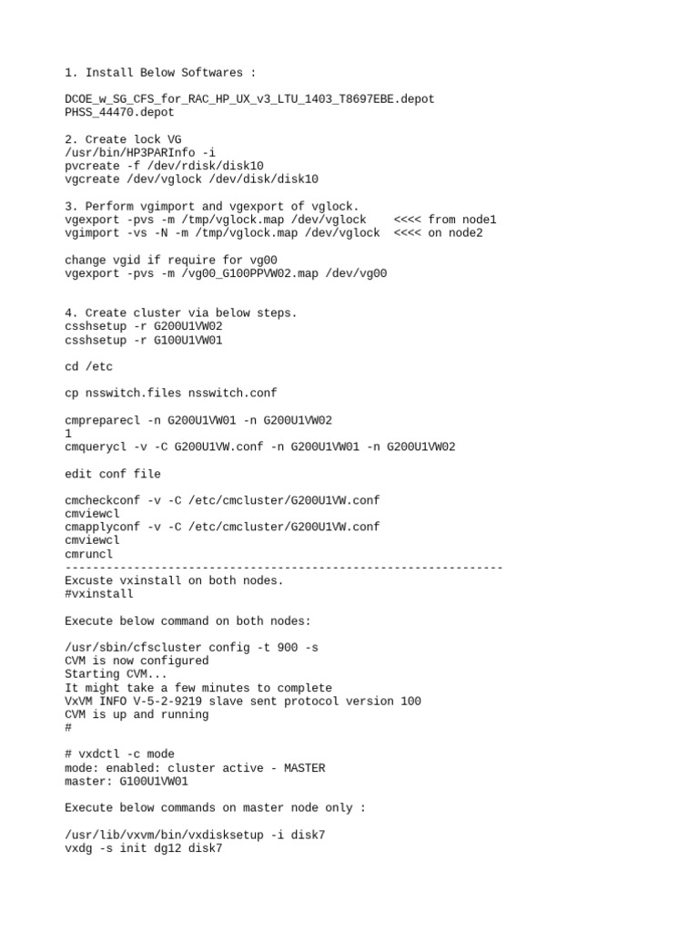 Cluster Preparation Steps | PDF | Software | Microcomputers