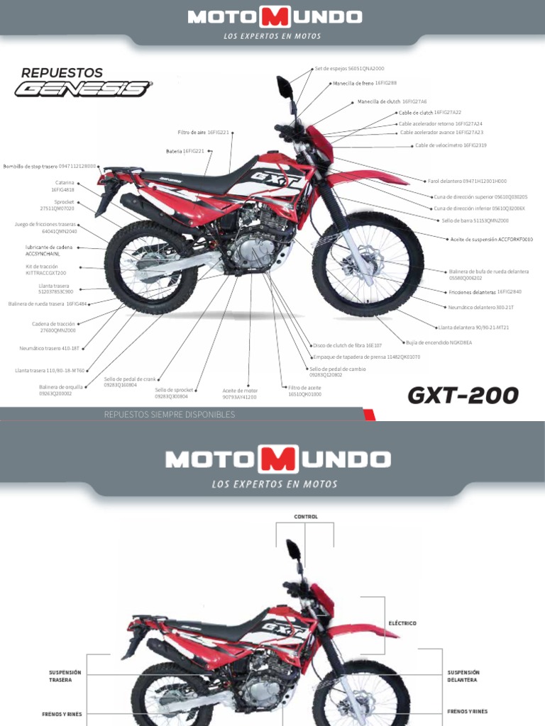 GXT 200 | PDF | Vehículo de motor | Partes de vehículo