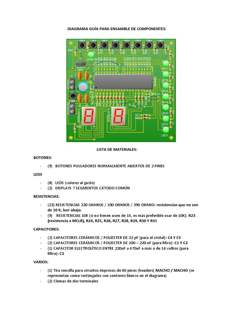 Guía para Ensamble de Componentes | PDF | Cobre | Papel