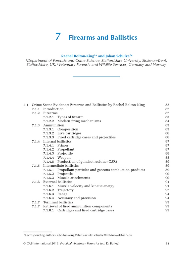 7 Firearms and Ballistics | PDF | Gun Barrel | Cartridge (Firearms)