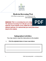 Dyslexia Screening Test - Junior DST-J - Ages 66 - 115 | PDF | Dyslexia ...